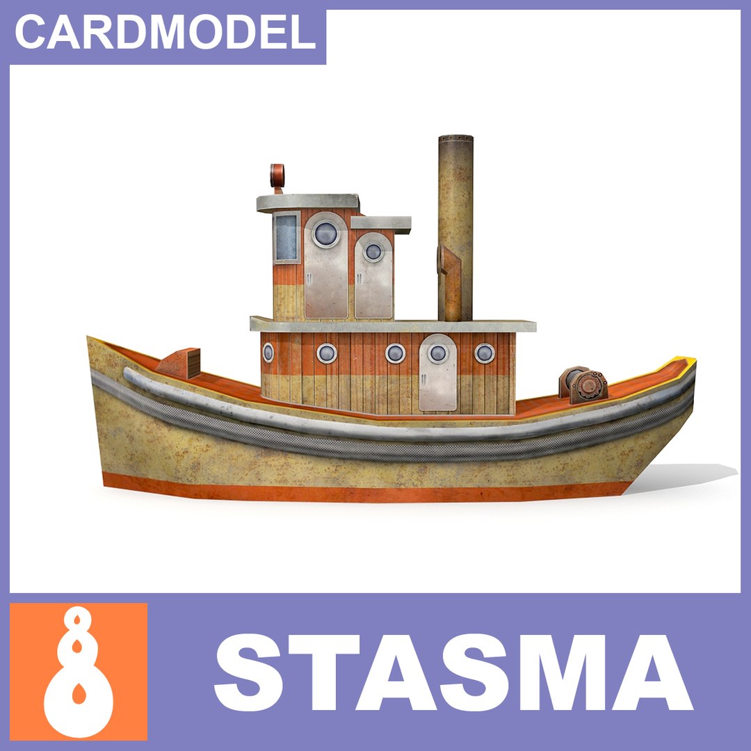 3d Tug Papermodel Ship