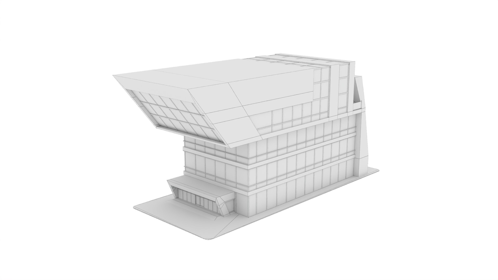 3D Modern Office Building Interior And Exterior - TurboSquid 2357632