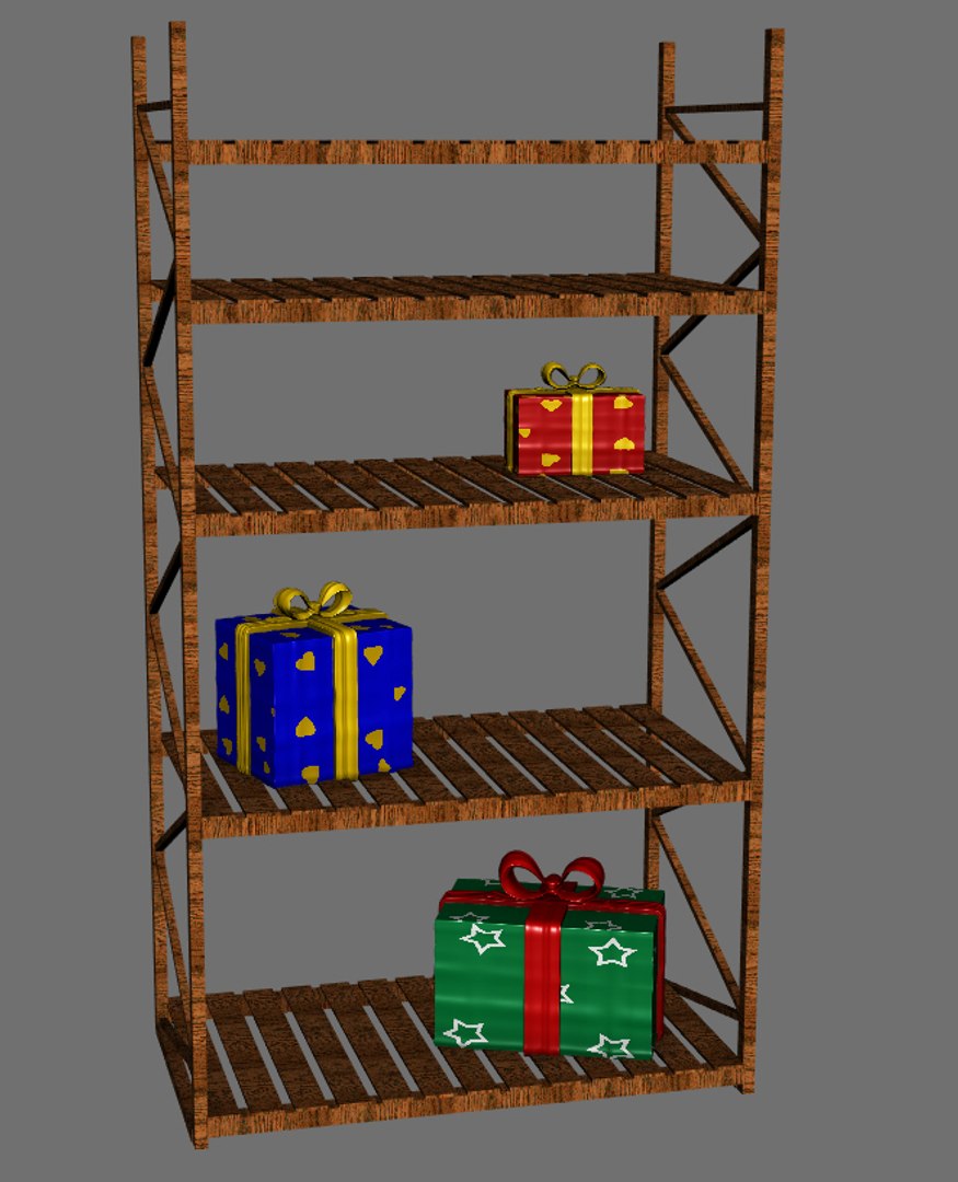Shelving Wood 3D Model - TurboSquid 1184726