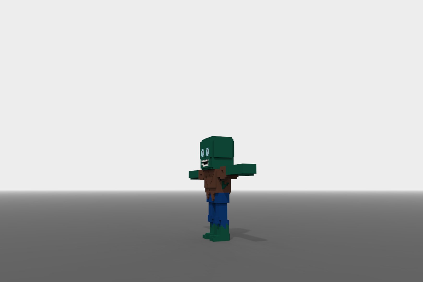 3D Model Zombie Voxel - TurboSquid 1308022