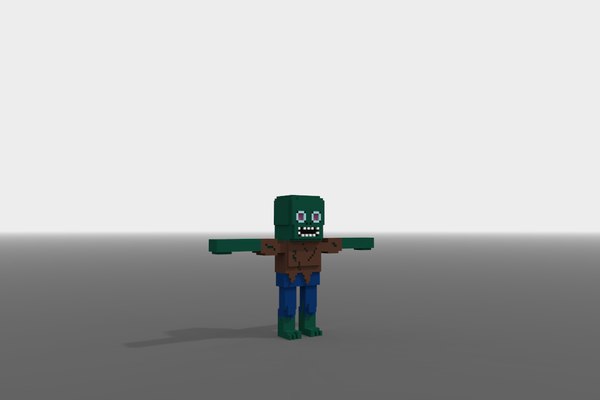 Zombie Voxel Low poly 3D 모델 - TurboSquid 1308022