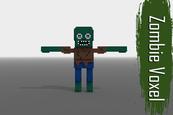 Zombie Voxel Low poly 3D 모델 - TurboSquid 1308022