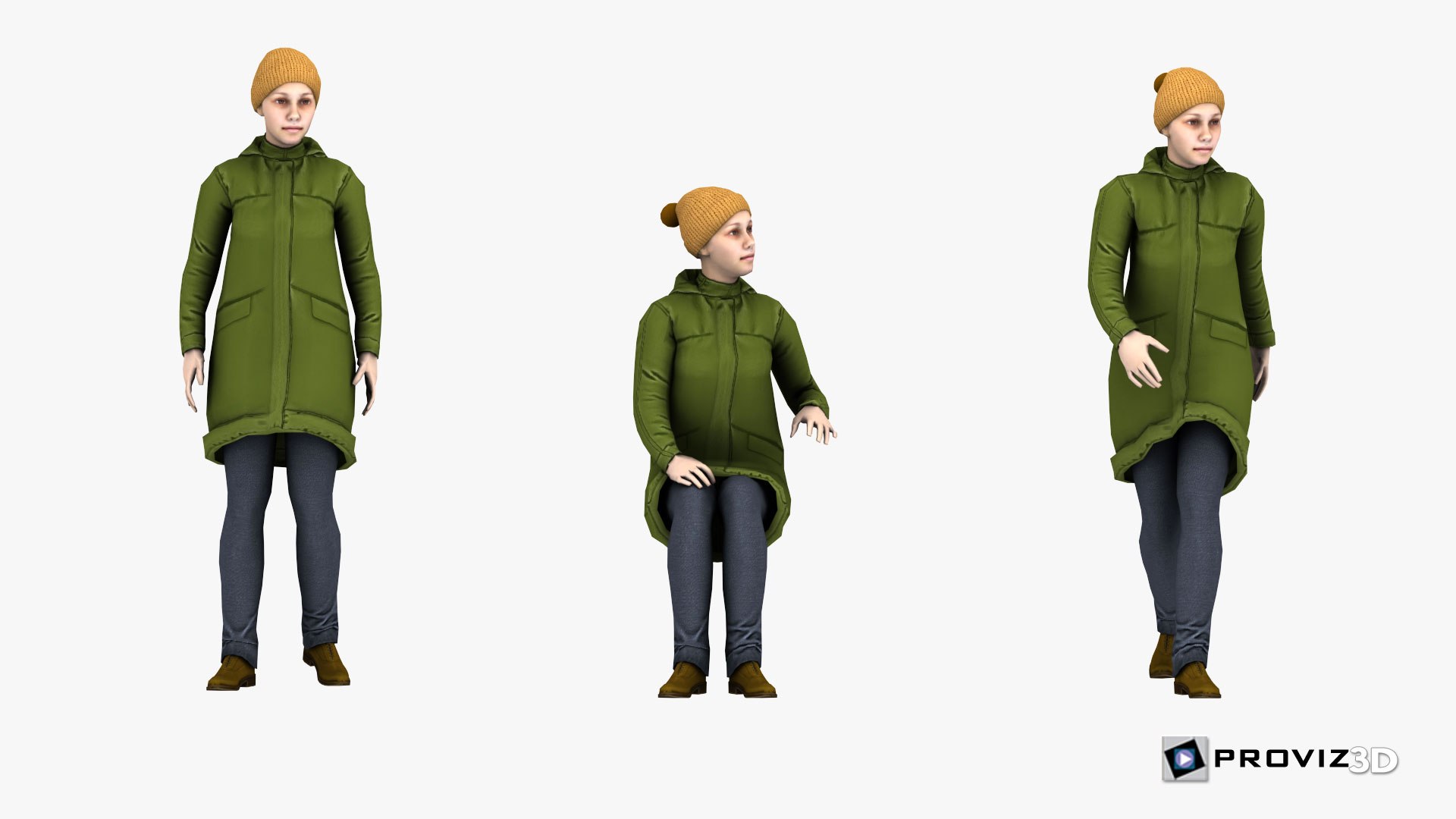 3D Model 3D People: 30 Still Winter People Vol. 01 - TurboSquid 1746887