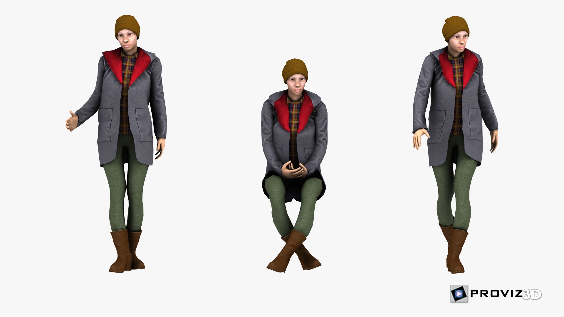 3D Model 3D People: 30 Still Winter People Vol. 01 - TurboSquid 1746887