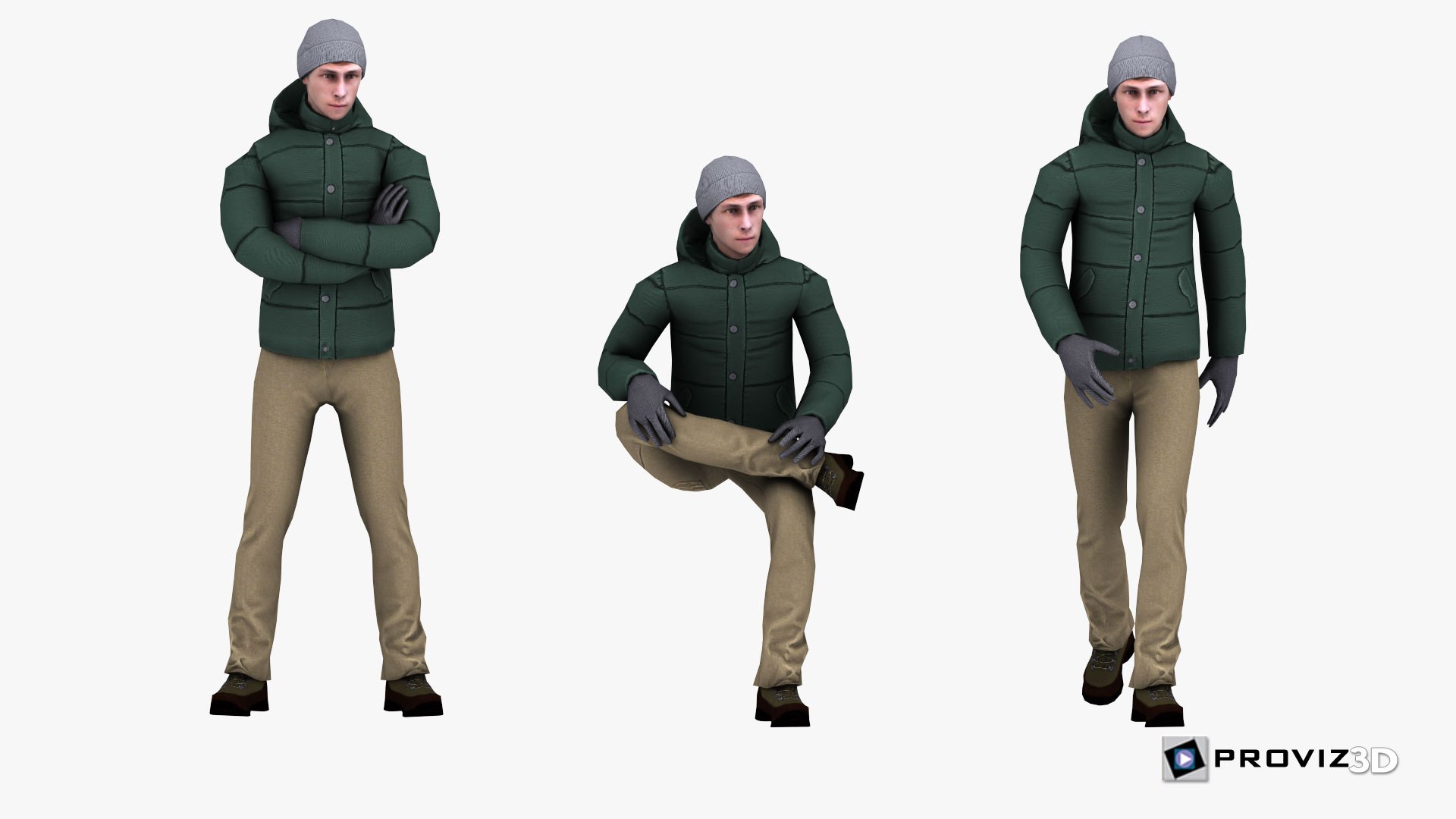 3D Model 3D People: 30 Still Winter People Vol. 01 - TurboSquid 1746887