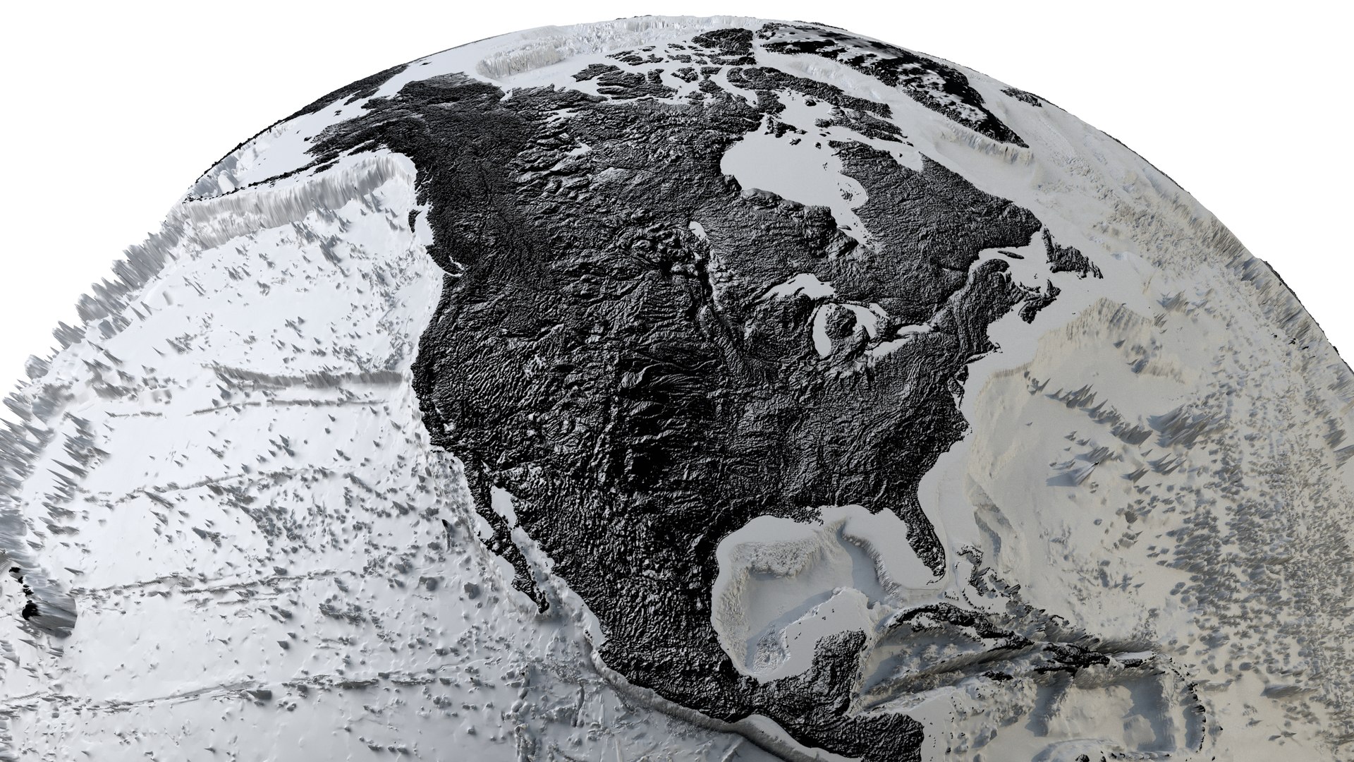 3D Model Earth Hill Shade Map 3D Globe - TurboSquid 2347373