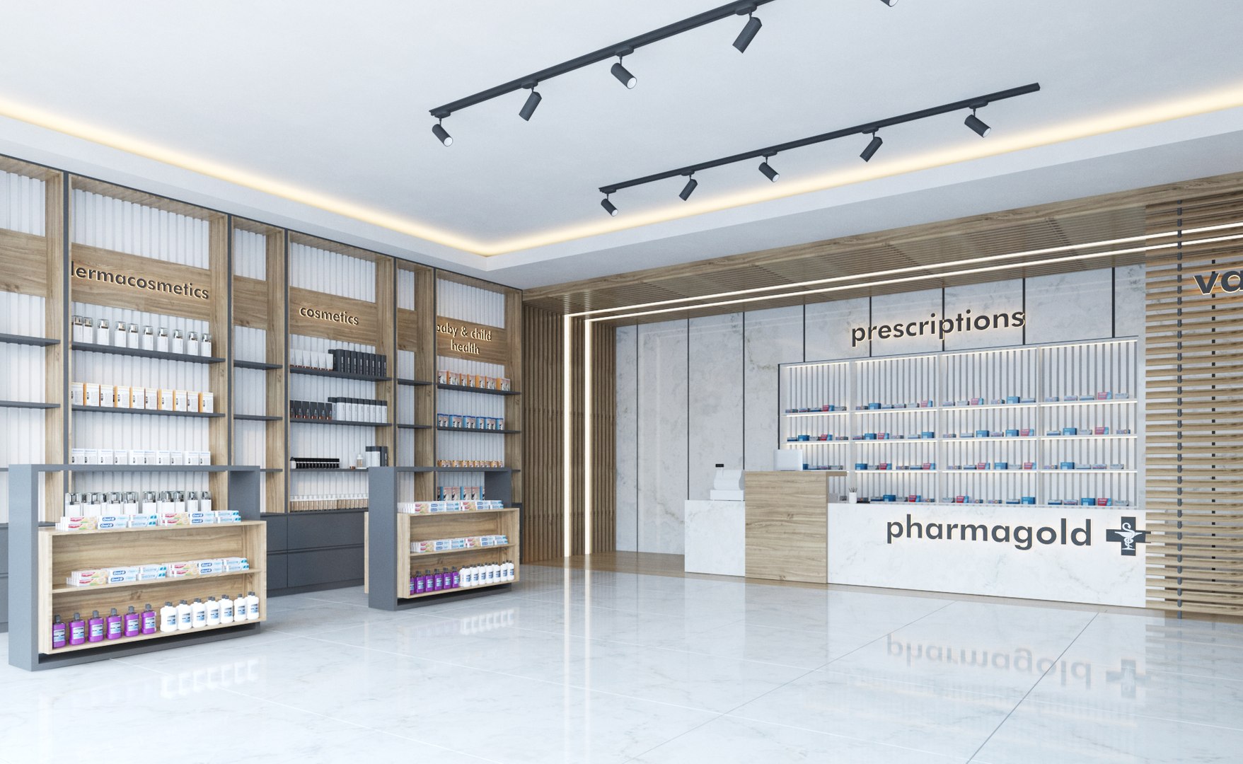 3D Contemporary Pharmacy Interior Model - TurboSquid 1839794