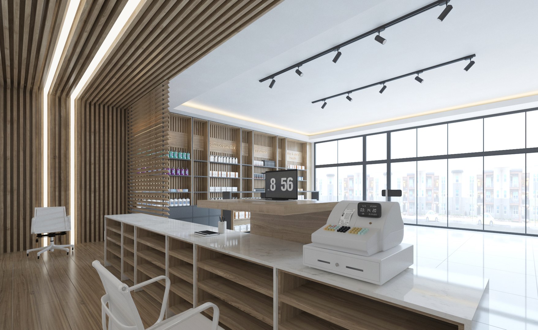3D Contemporary Pharmacy Interior Model - TurboSquid 1839794