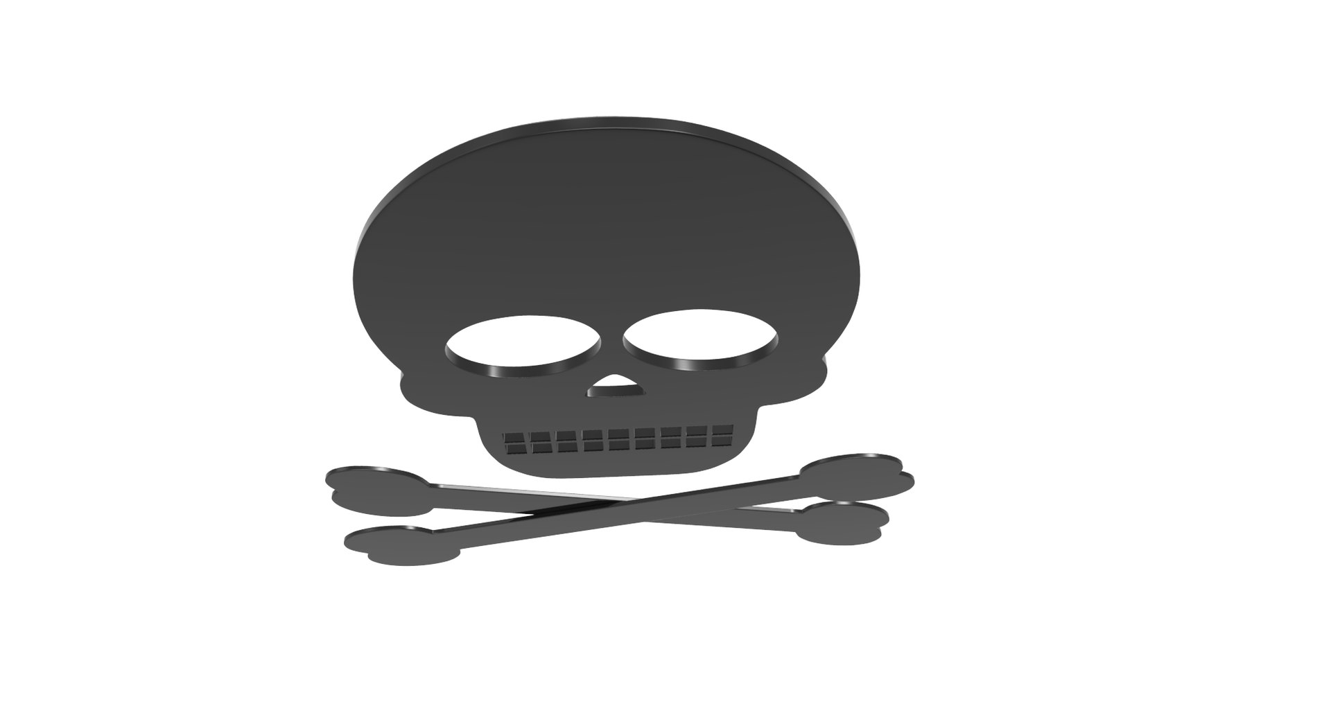 3d skull crossbones model