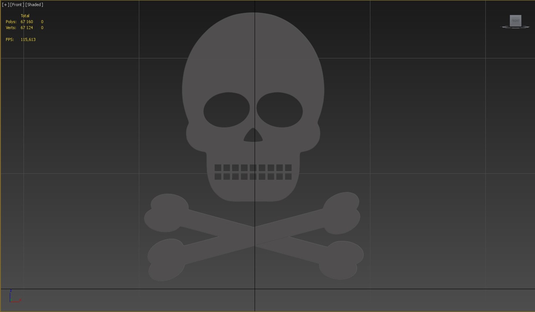 3d skull crossbones model