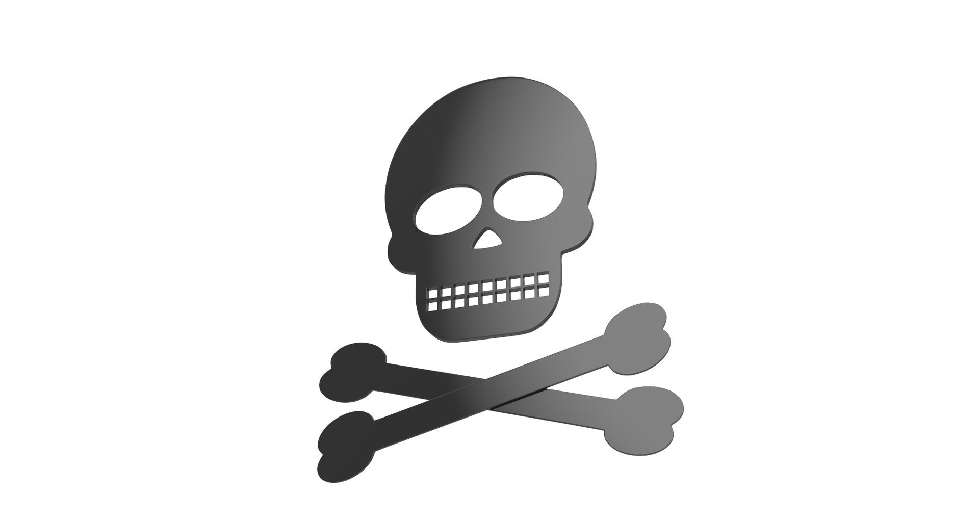 3d skull crossbones model