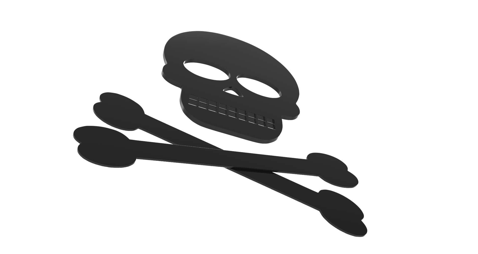 3d skull crossbones model