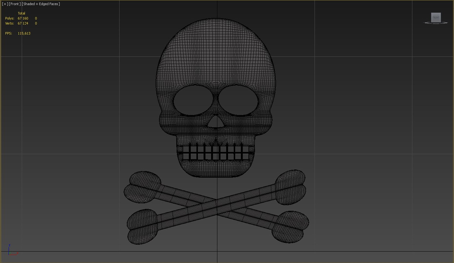 3d skull crossbones model