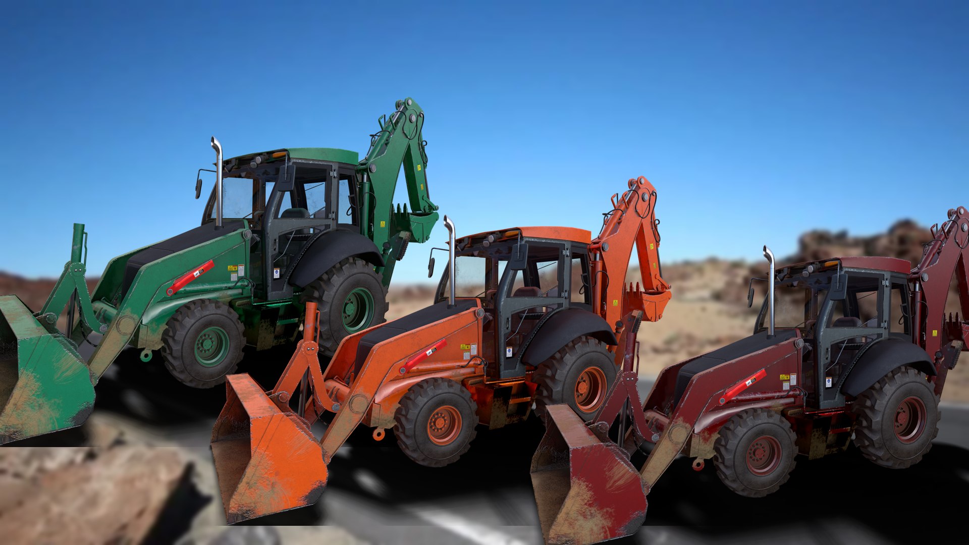 Backhoe 3D model - TurboSquid 1974734