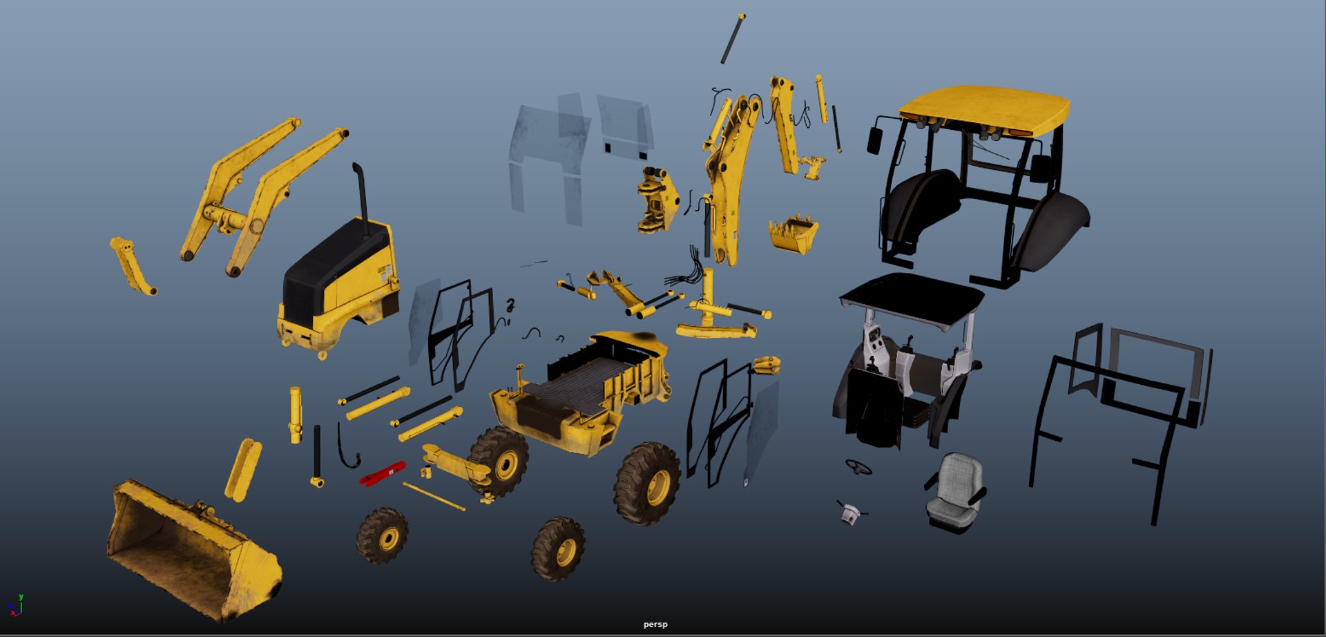 Backhoe 3D model - TurboSquid 1974734