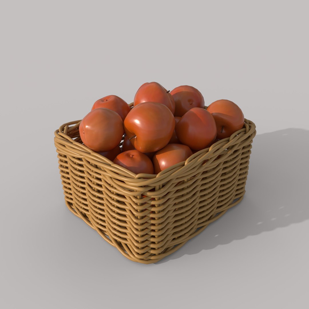 3D Apple Basket - TurboSquid 2246996