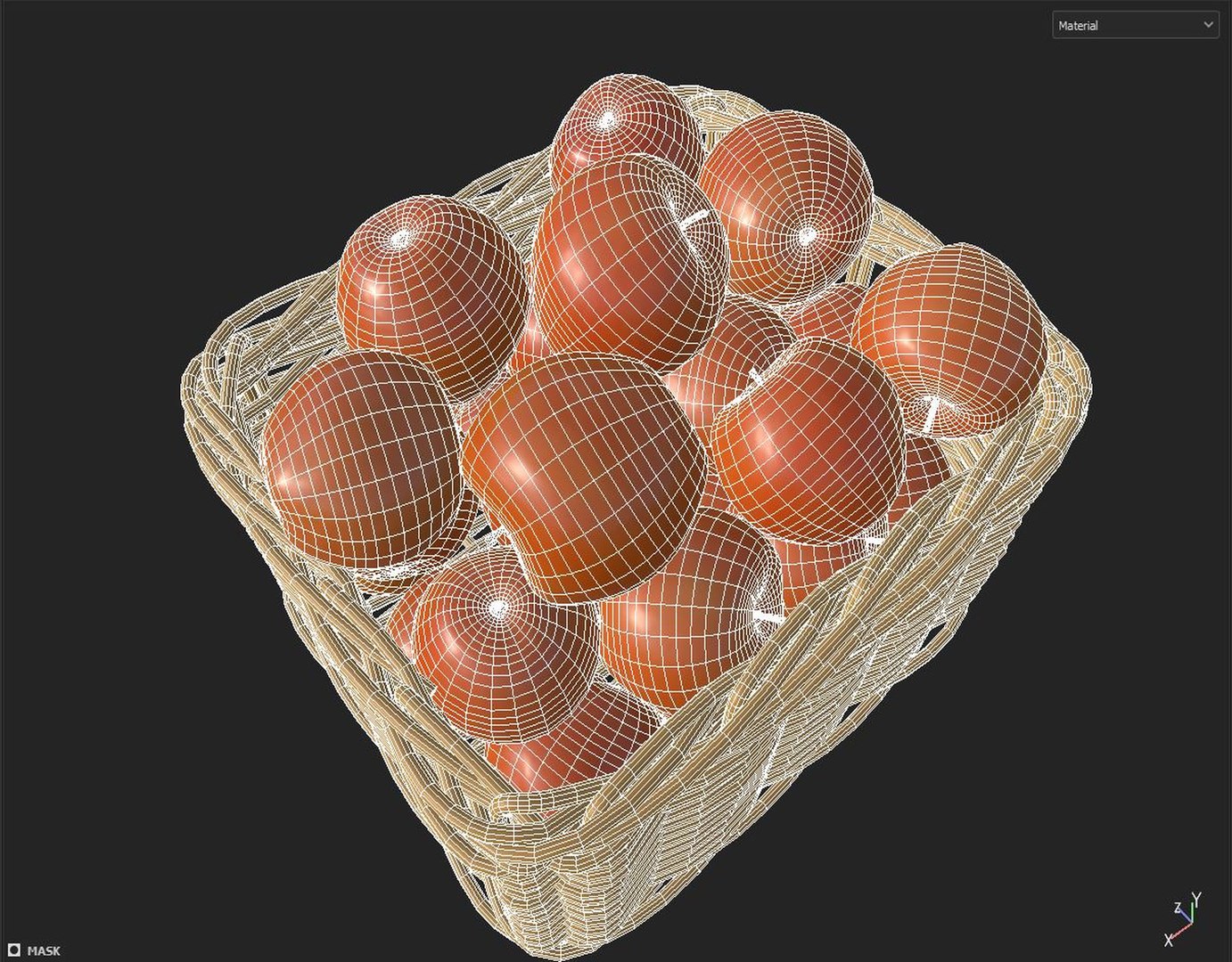 3D Apple Basket - TurboSquid 2246996