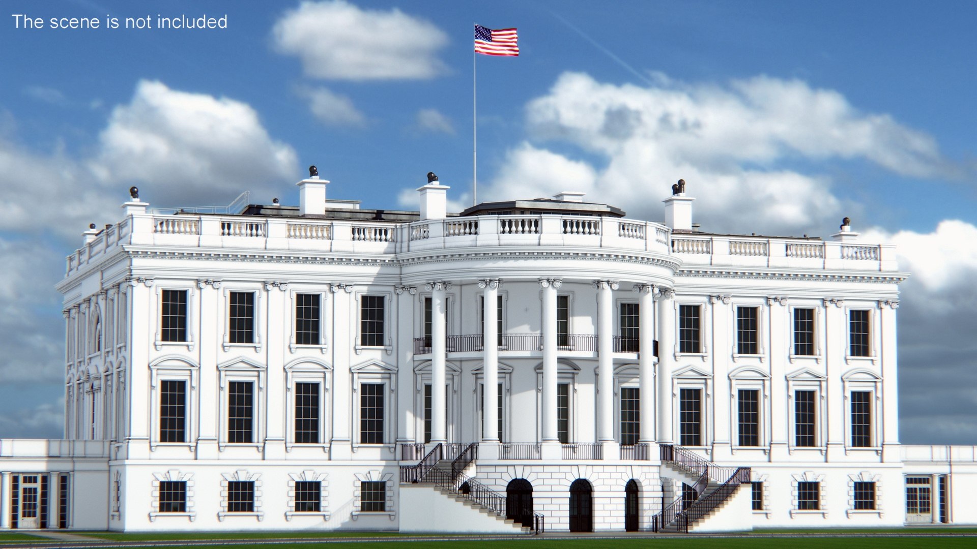 White House US Presidential Residence 3D Model - TurboSquid 2246201