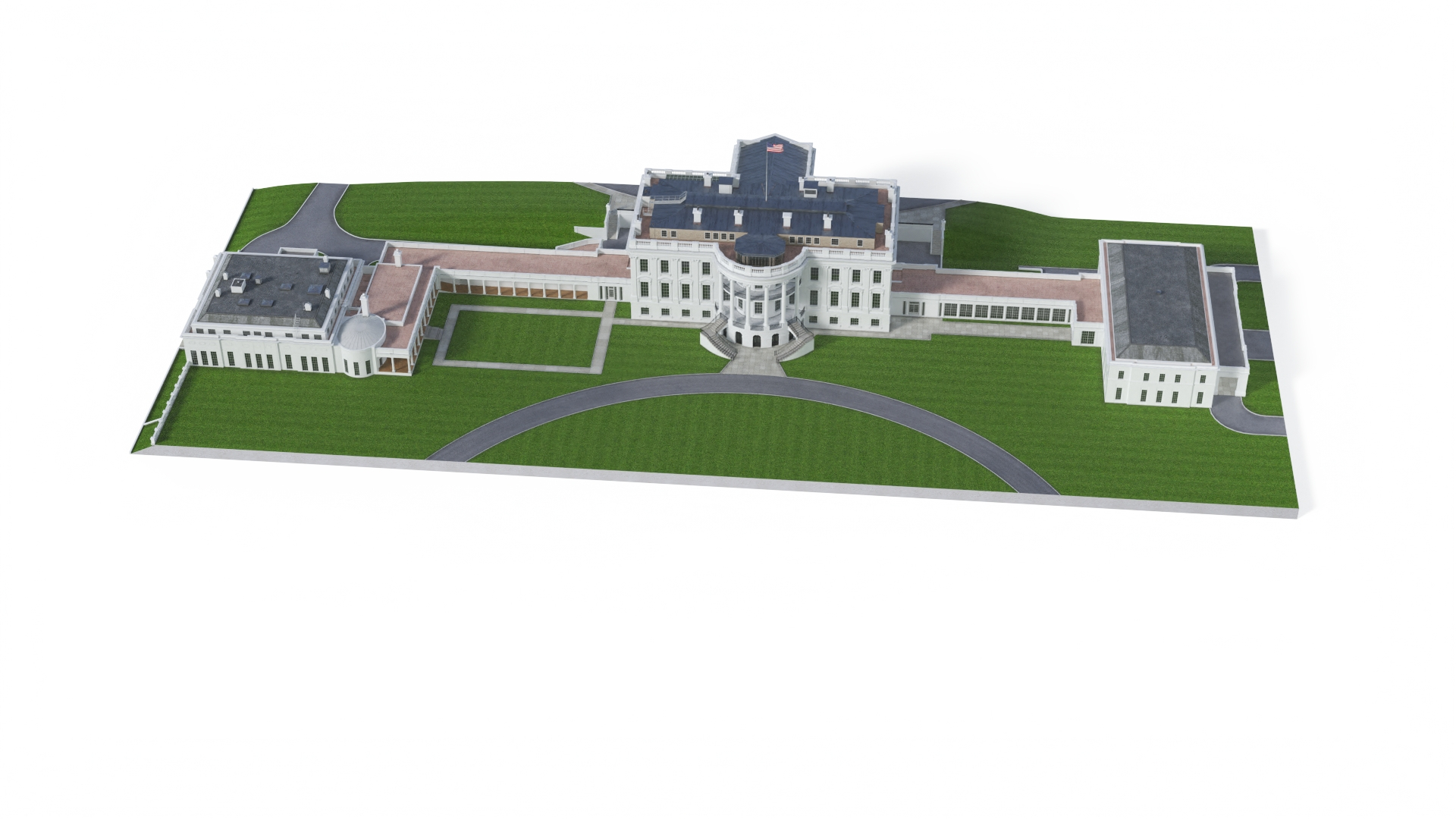 White House US Presidential Residence 3D Model - TurboSquid 2246201