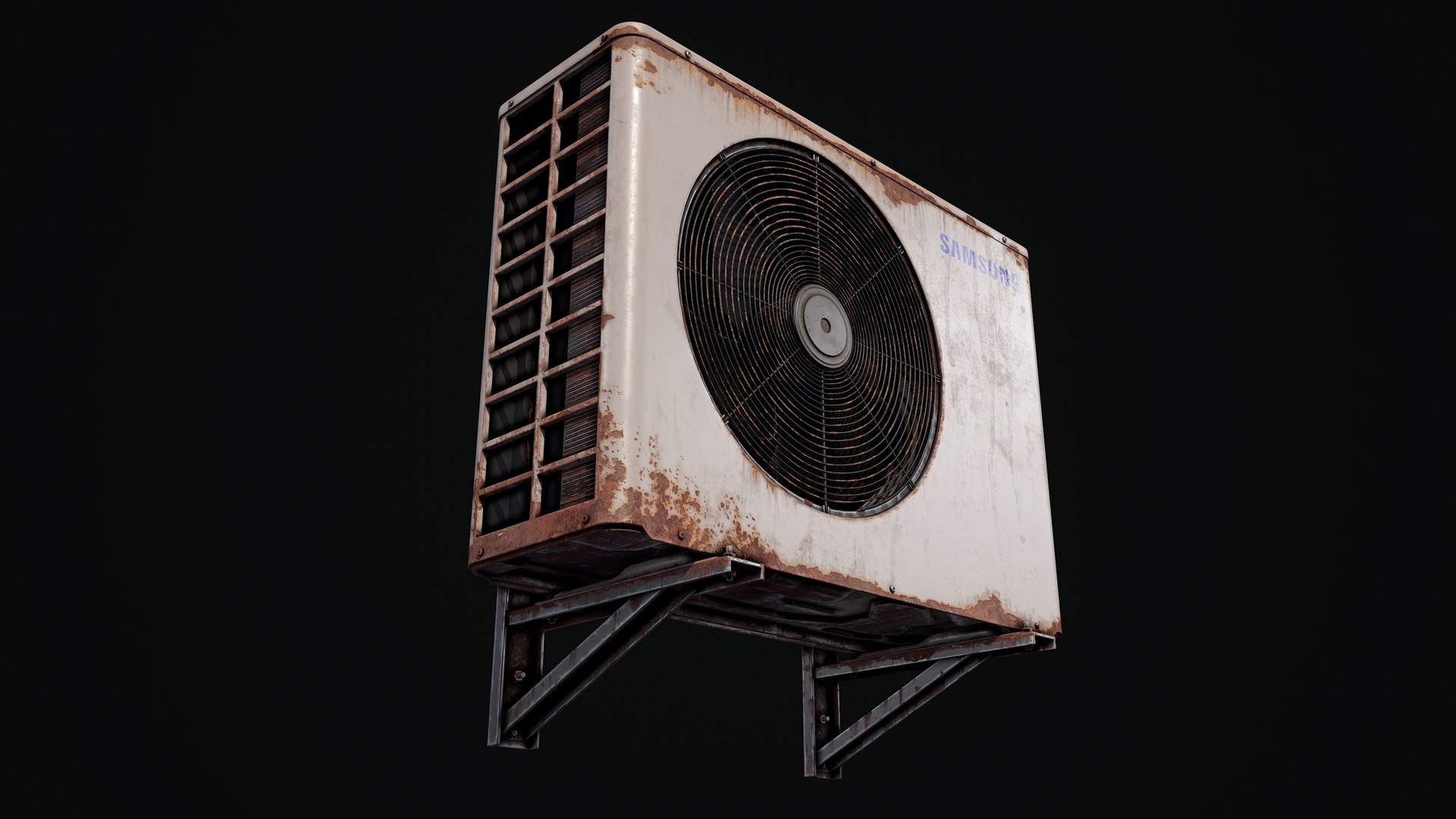Rusted aircon unit model - TurboSquid 1746786