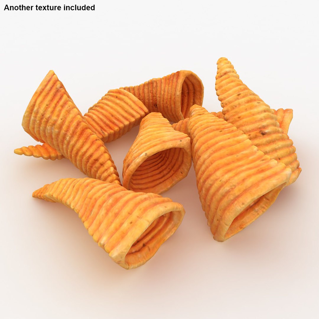 3d model realistic corn chip
