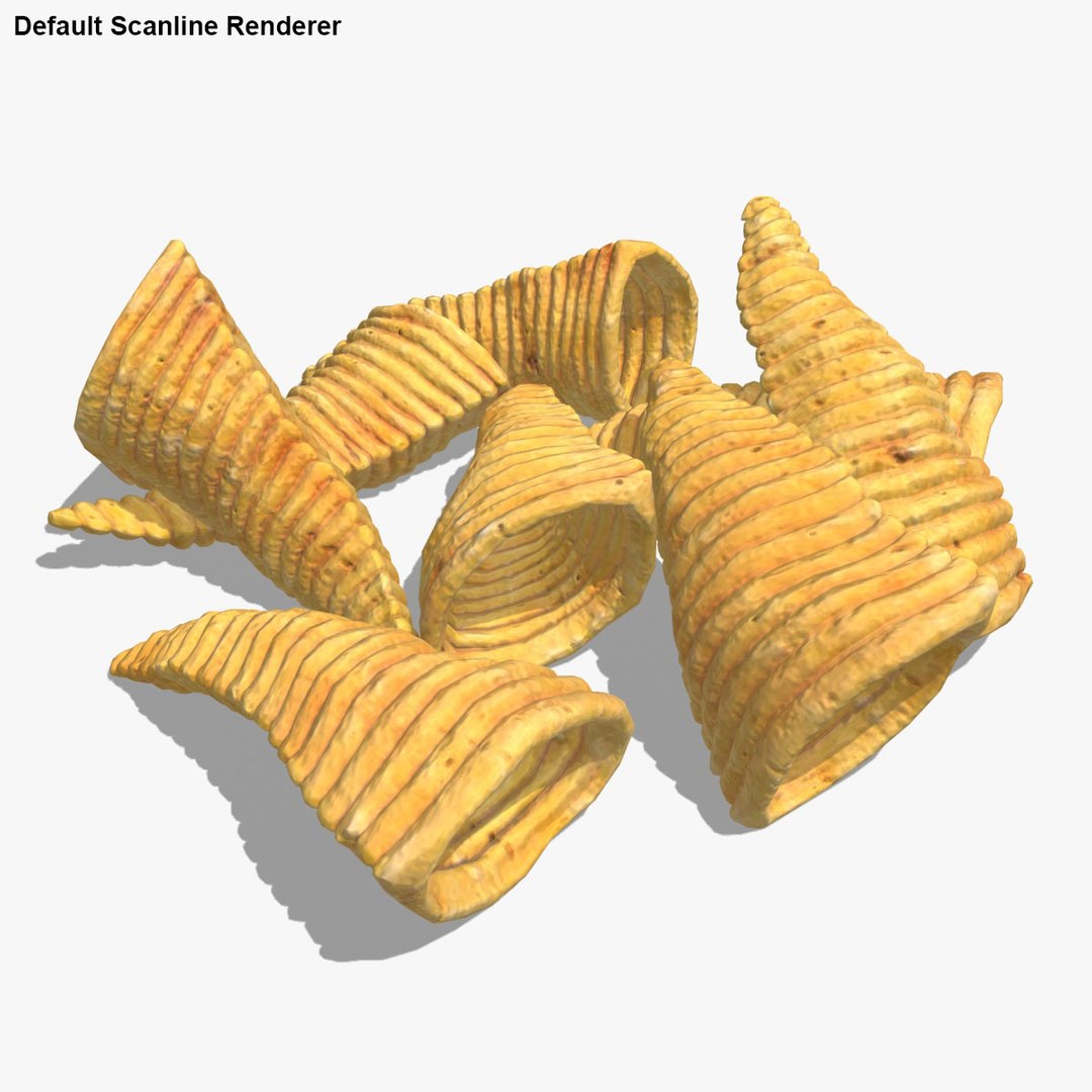 3d model realistic corn chip