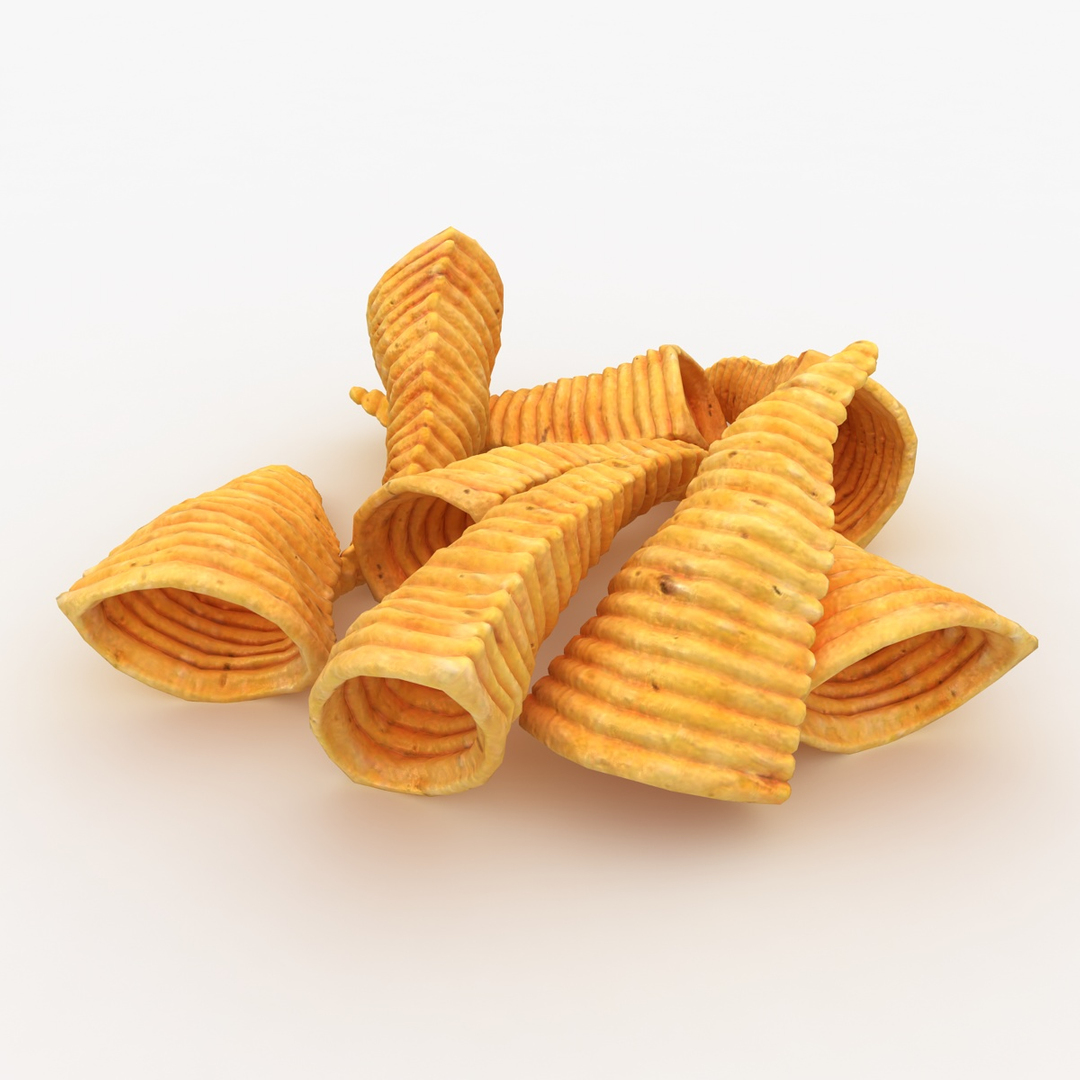 3d model realistic corn chip