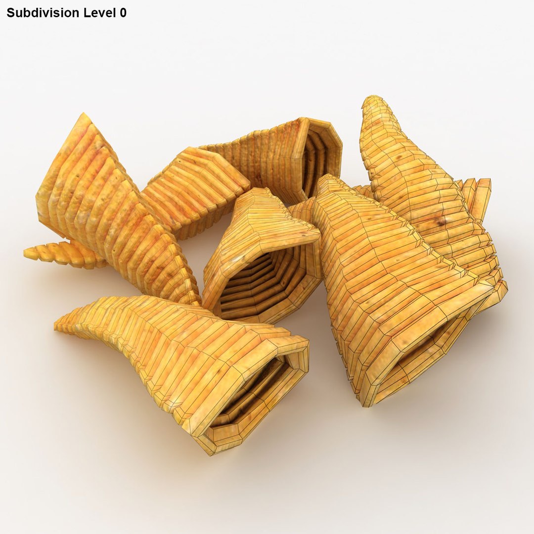3d model realistic corn chip