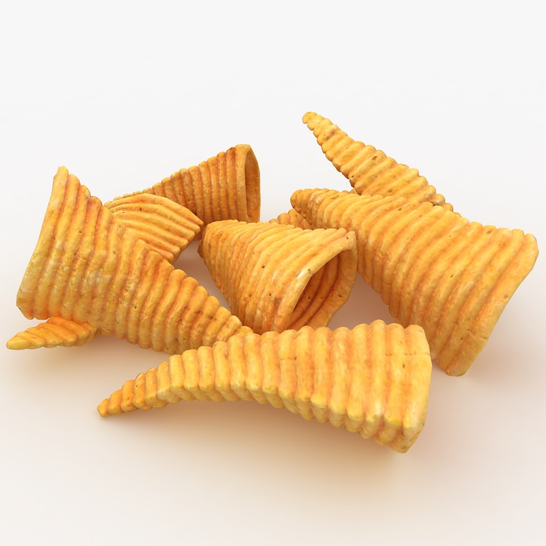 3d model realistic corn chip