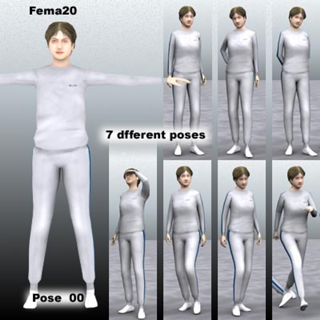 Human Female Girl 3d C4d