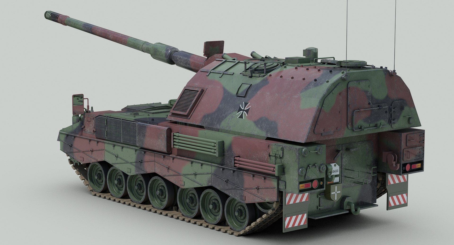 3ds Max German Panzerhaubitze 2000 Artillery