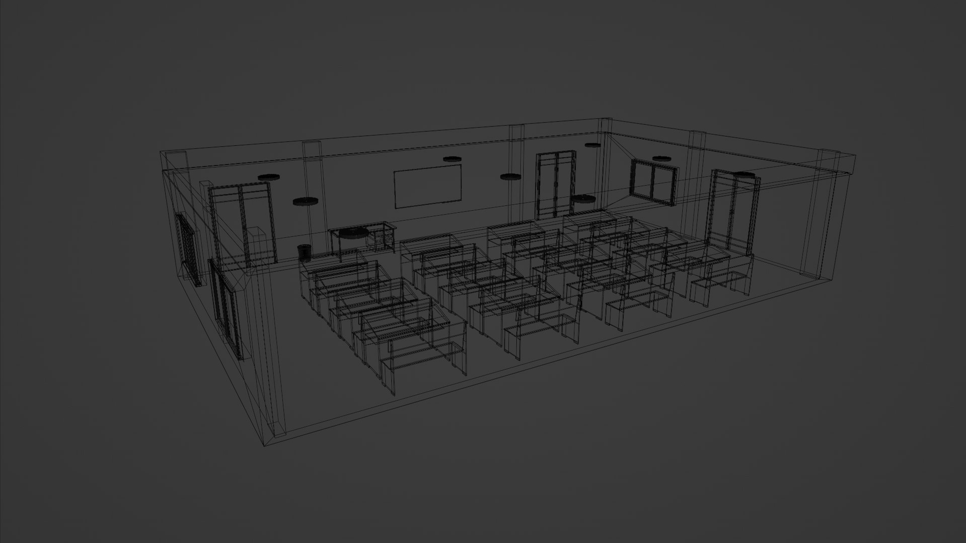 3D High Quality College Classroom Model - TurboSquid 1931464