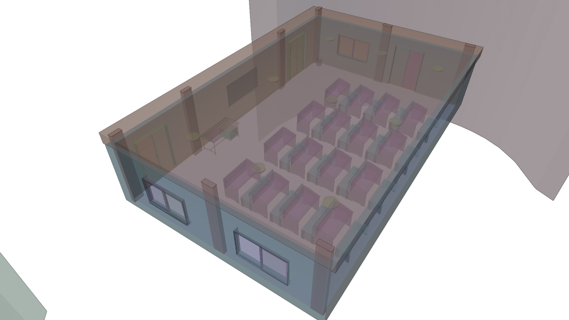 3D High Quality College Classroom Model - TurboSquid 1931464