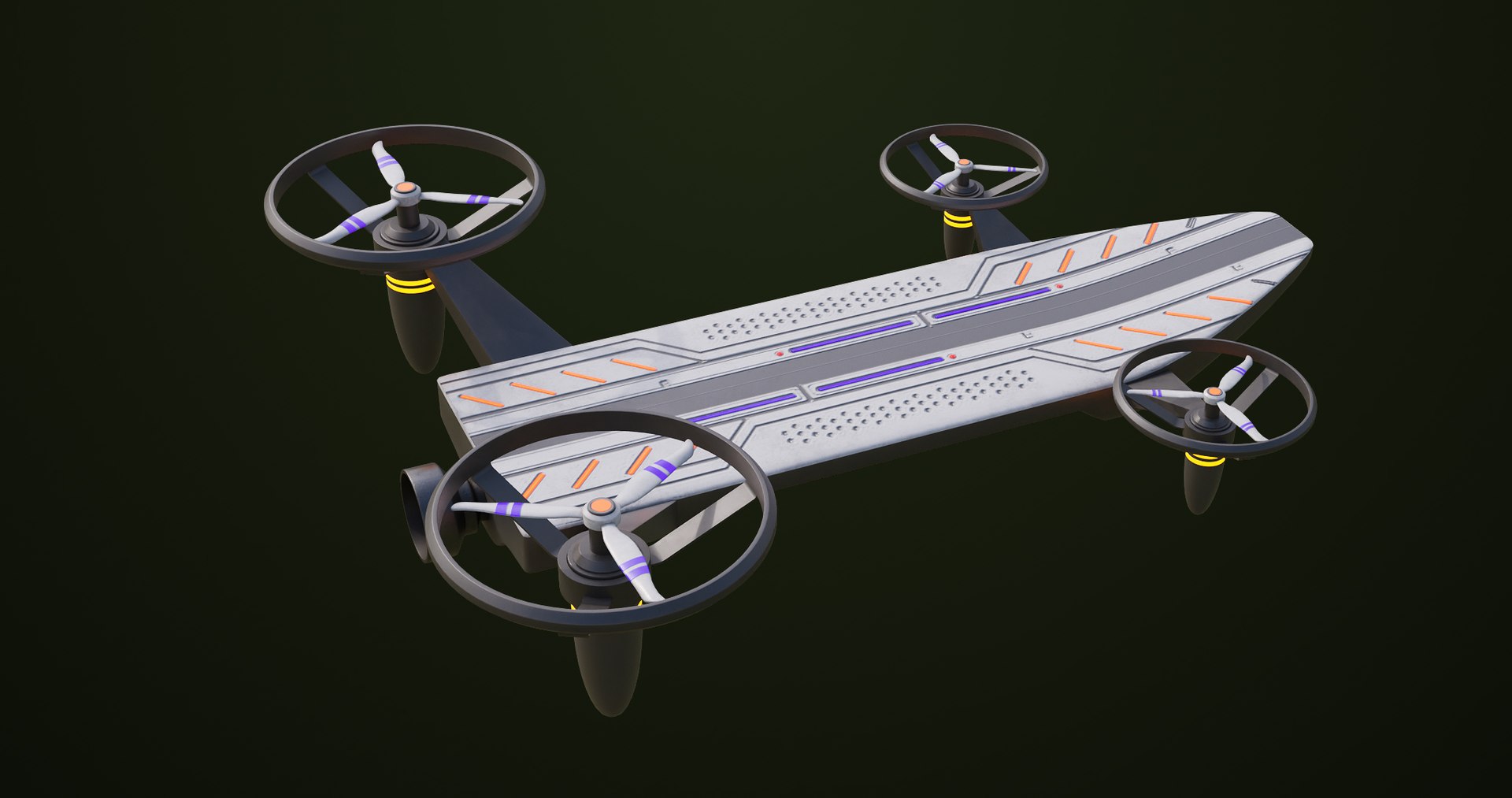 Sci Fi Hoverboard 10 All PBR Unity UE Textures Included 3D Model ...