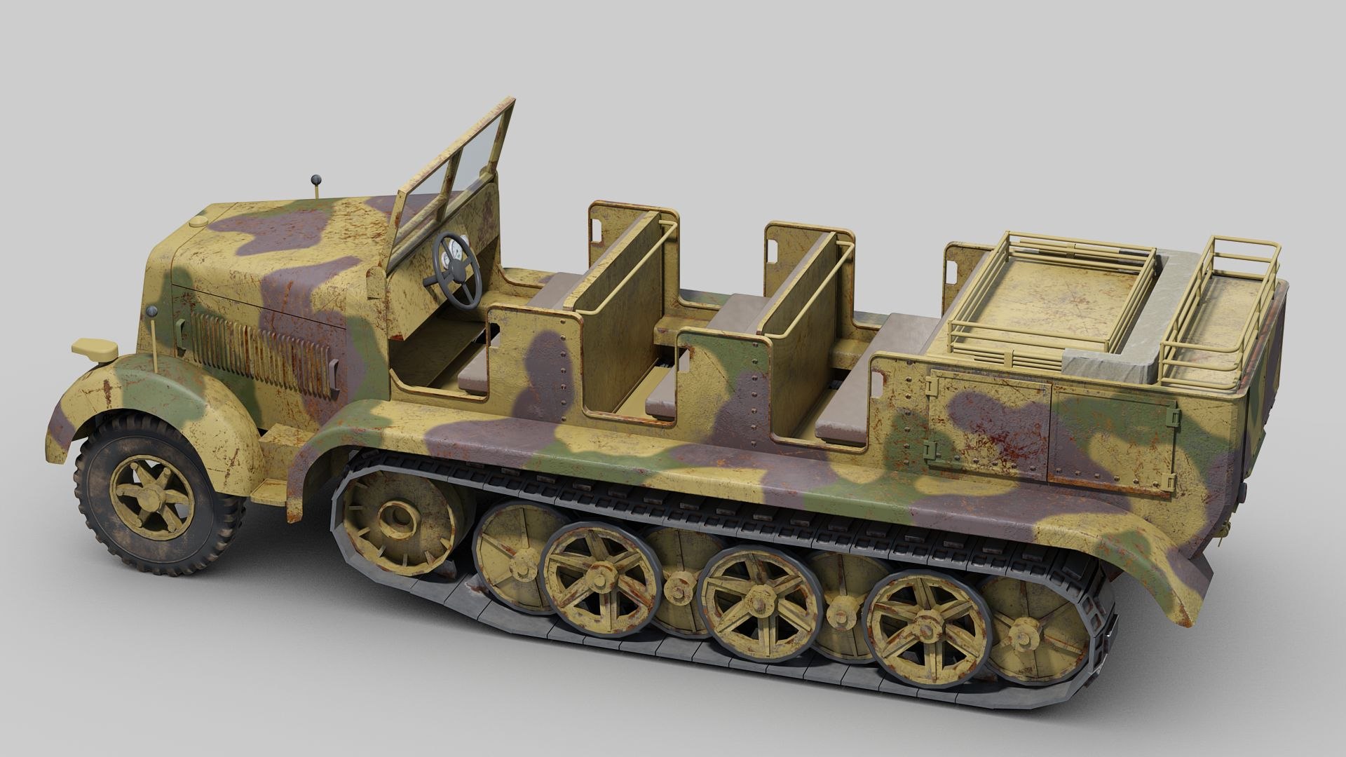 SdKfz 7 Half-Track Model - TurboSquid 2098997