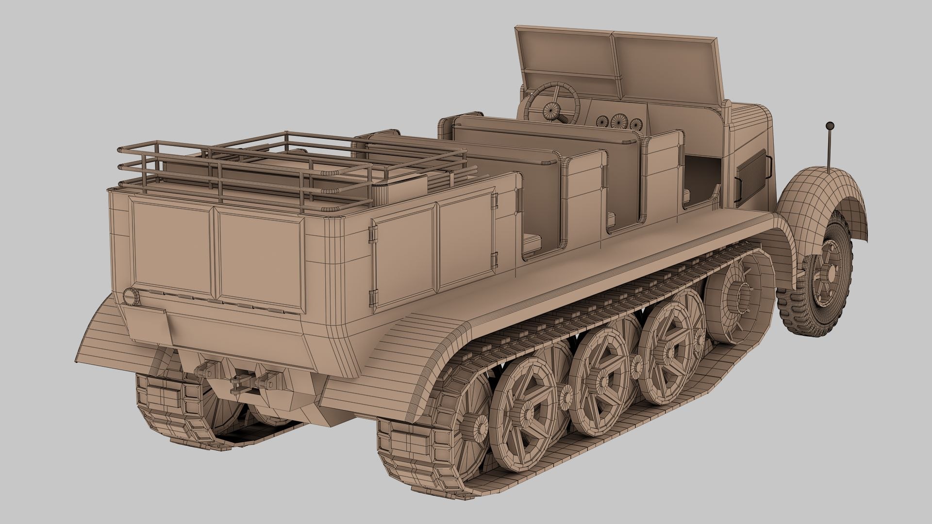 SdKfz 7 Half-Track Model - TurboSquid 2098997