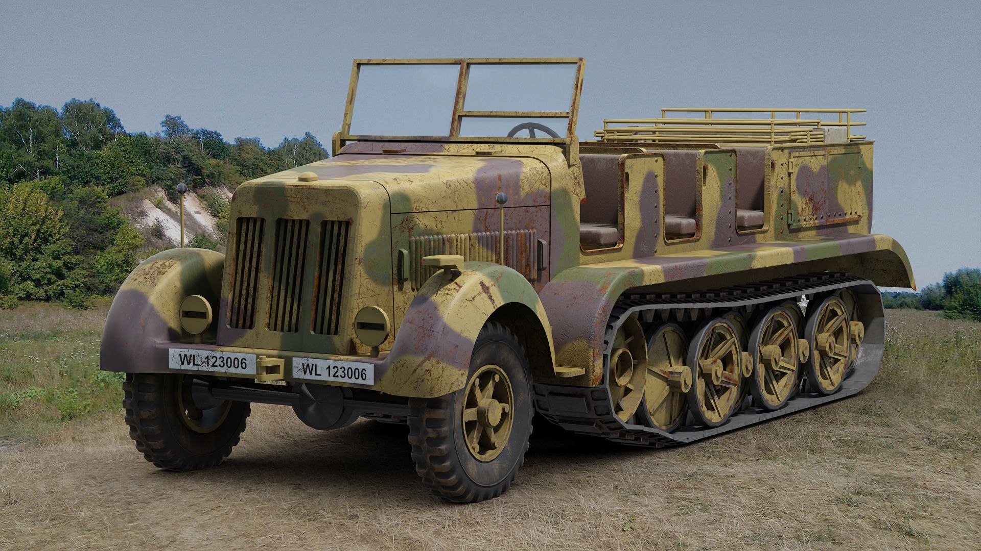 Sdkfz 7 Half Track Model Turbosquid 2098997 