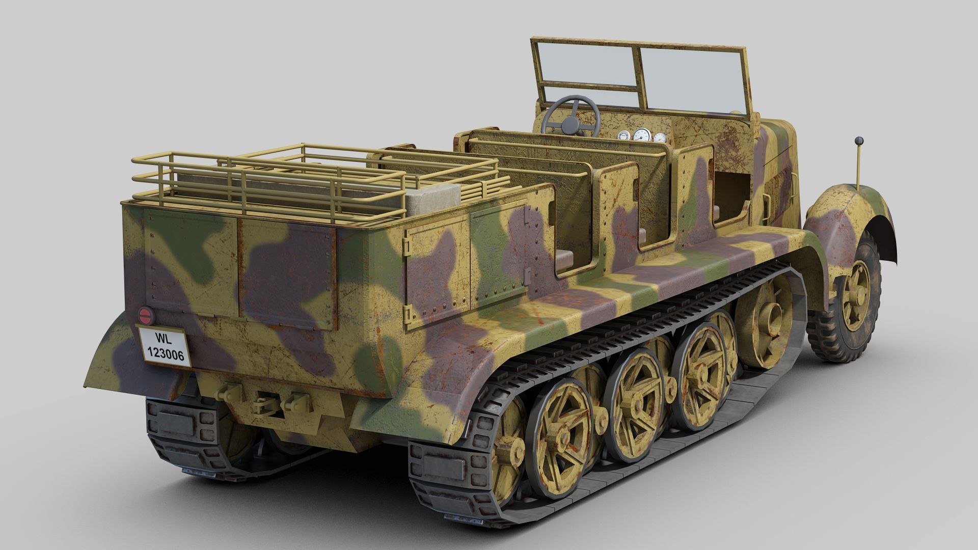 SdKfz 7 Half-Track Model - TurboSquid 2098997