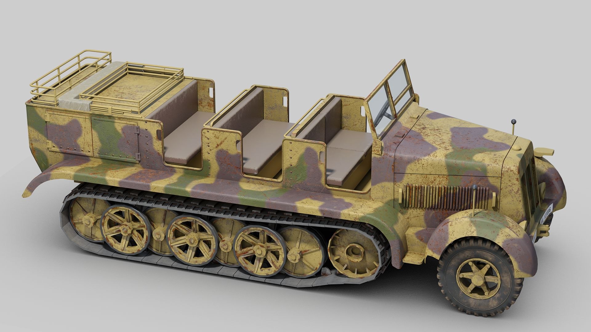 SdKfz 7 Half-Track Model - TurboSquid 2098997