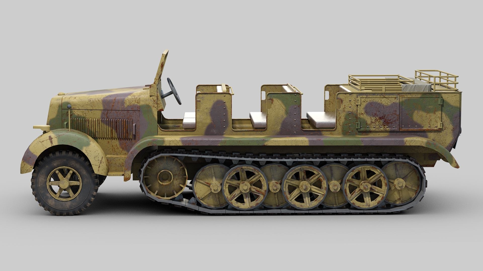 SdKfz 7 Half-Track Model - TurboSquid 2098997