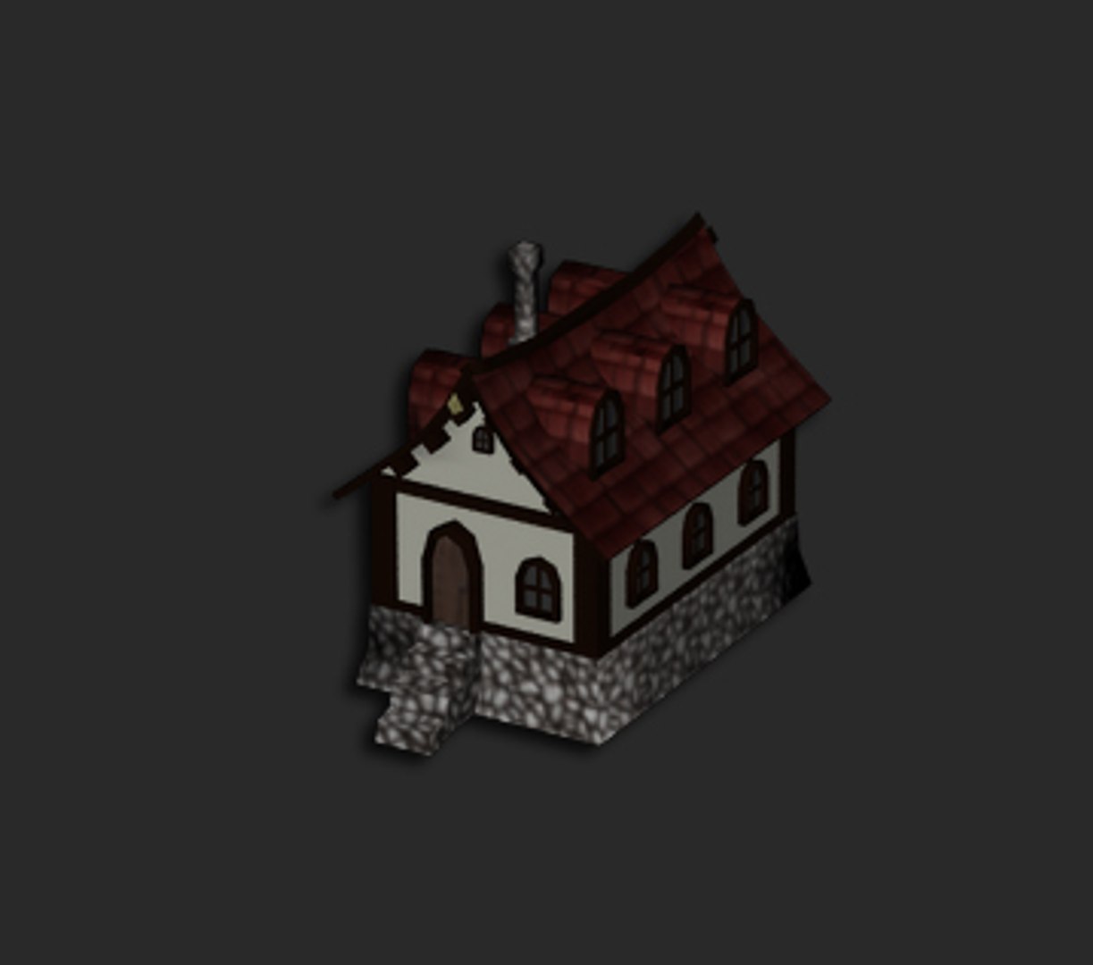maya medieval fantasy cartoon house