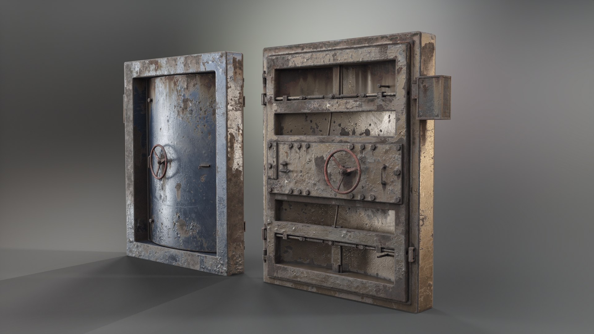 Bunker Door Pbr Lowpoly Bunker Gate 02 Low-poly 3D Model - TurboSquid ...