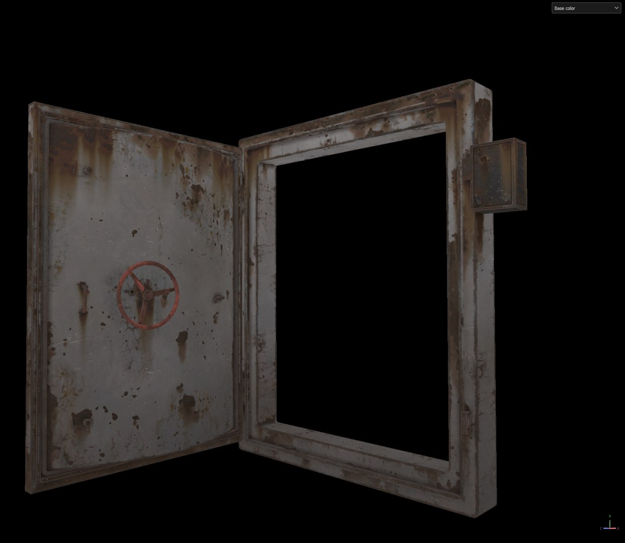 Bunker Door Pbr Lowpoly Bunker Gate 02 Low-poly 3D Model - TurboSquid ...
