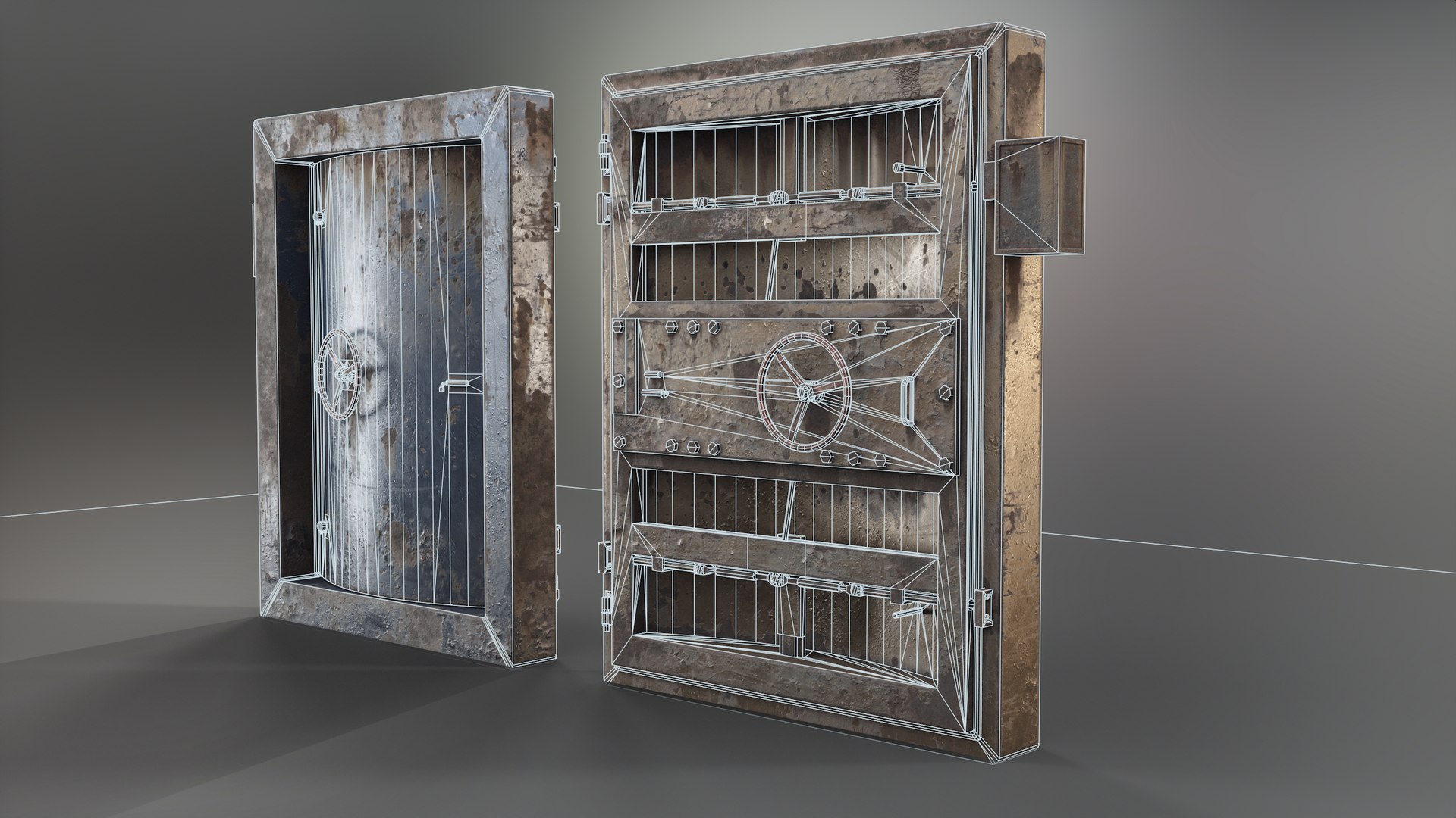 Bunker Door Pbr Lowpoly Bunker Gate 02 Low-poly 3D Model - TurboSquid ...