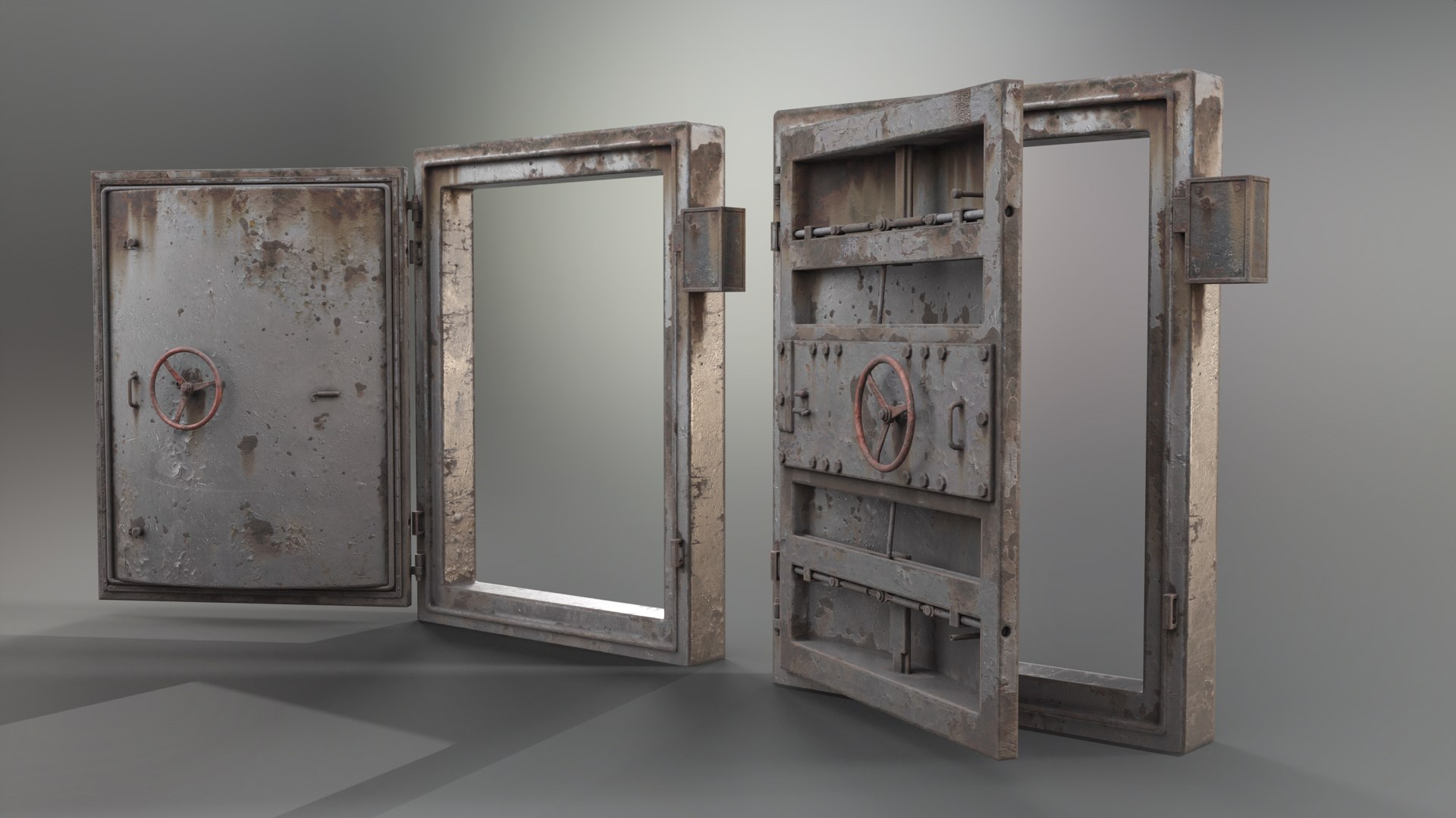 Bunker Door Pbr Lowpoly Bunker Gate 02 Low-poly 3D Model - TurboSquid ...