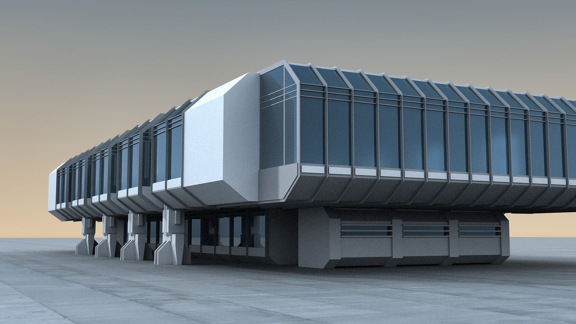 3D Future Building 001 - TurboSquid 2037577