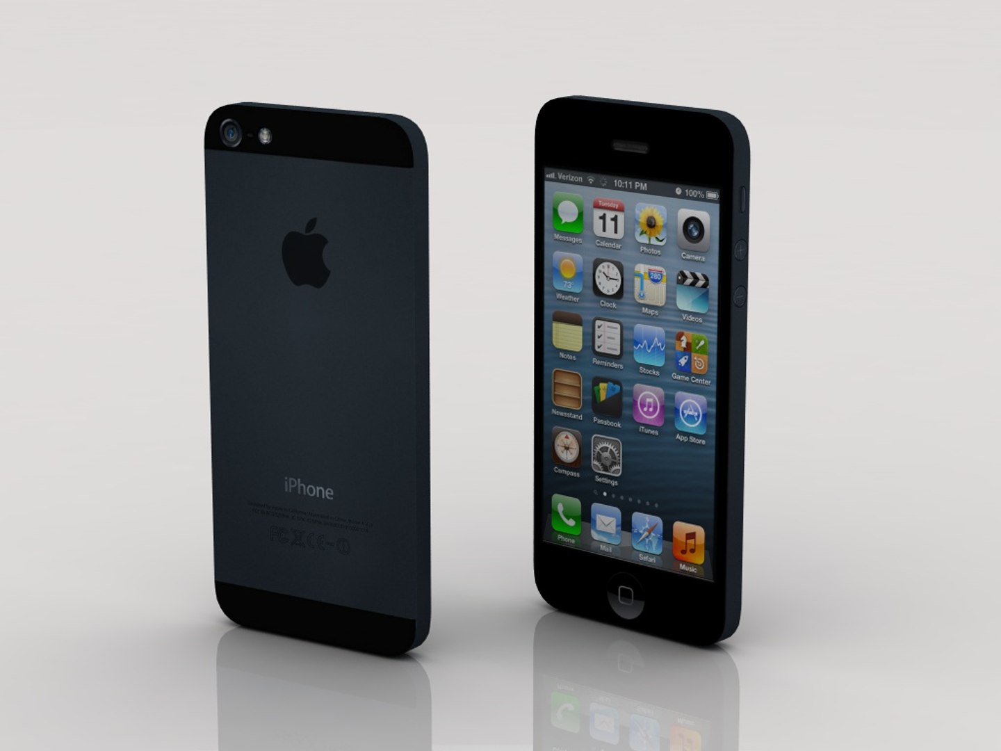 3d Low-poly Apple Iphone 5s Model