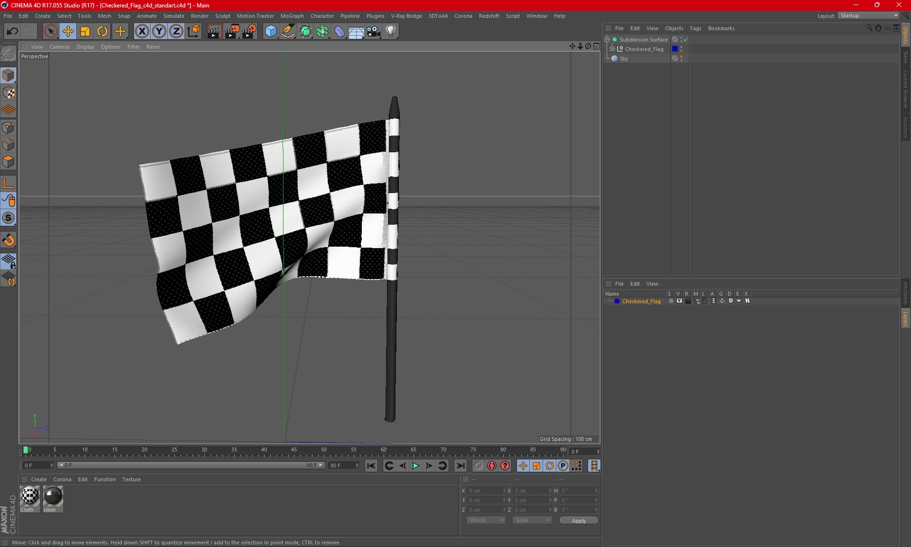 Checkered Flag 3D Model - TurboSquid 2151722
