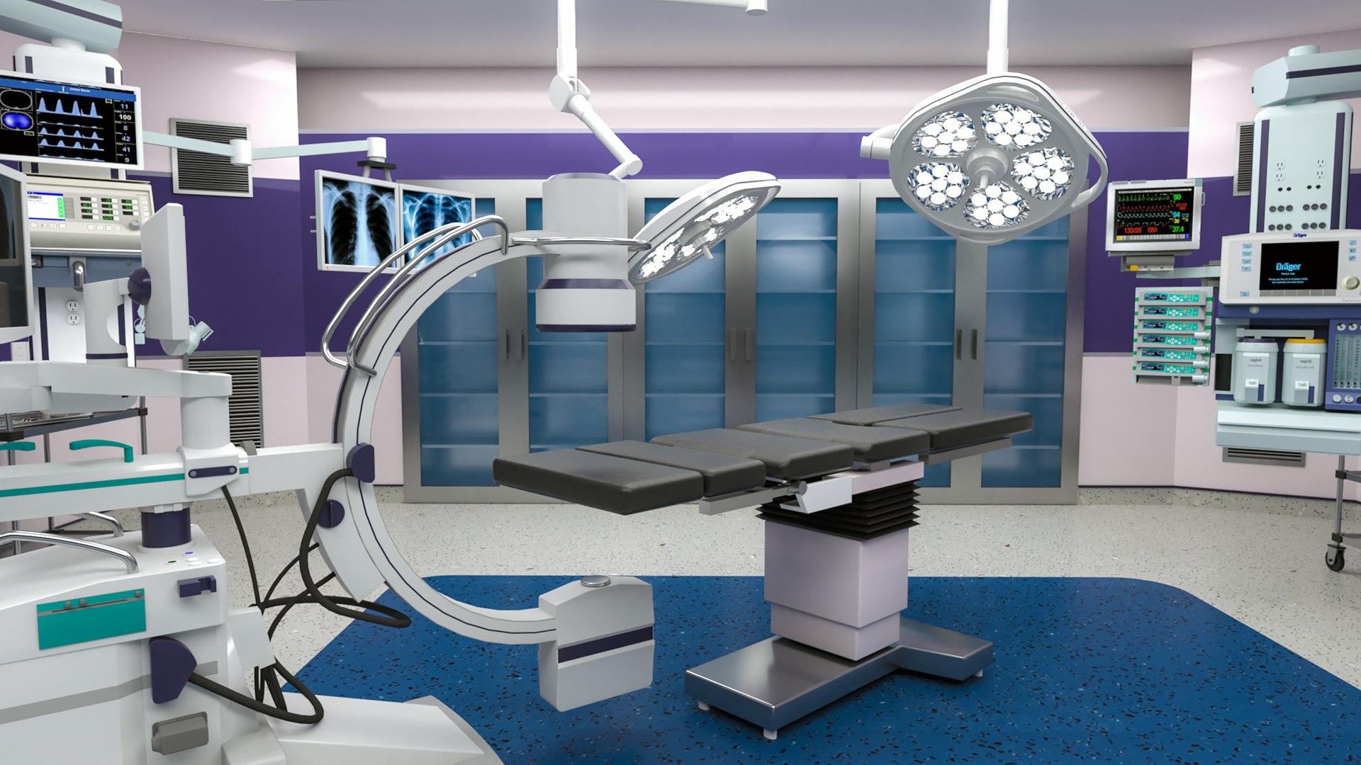 3D Surgical-Operation Room 3D Model Model - TurboSquid 1714745