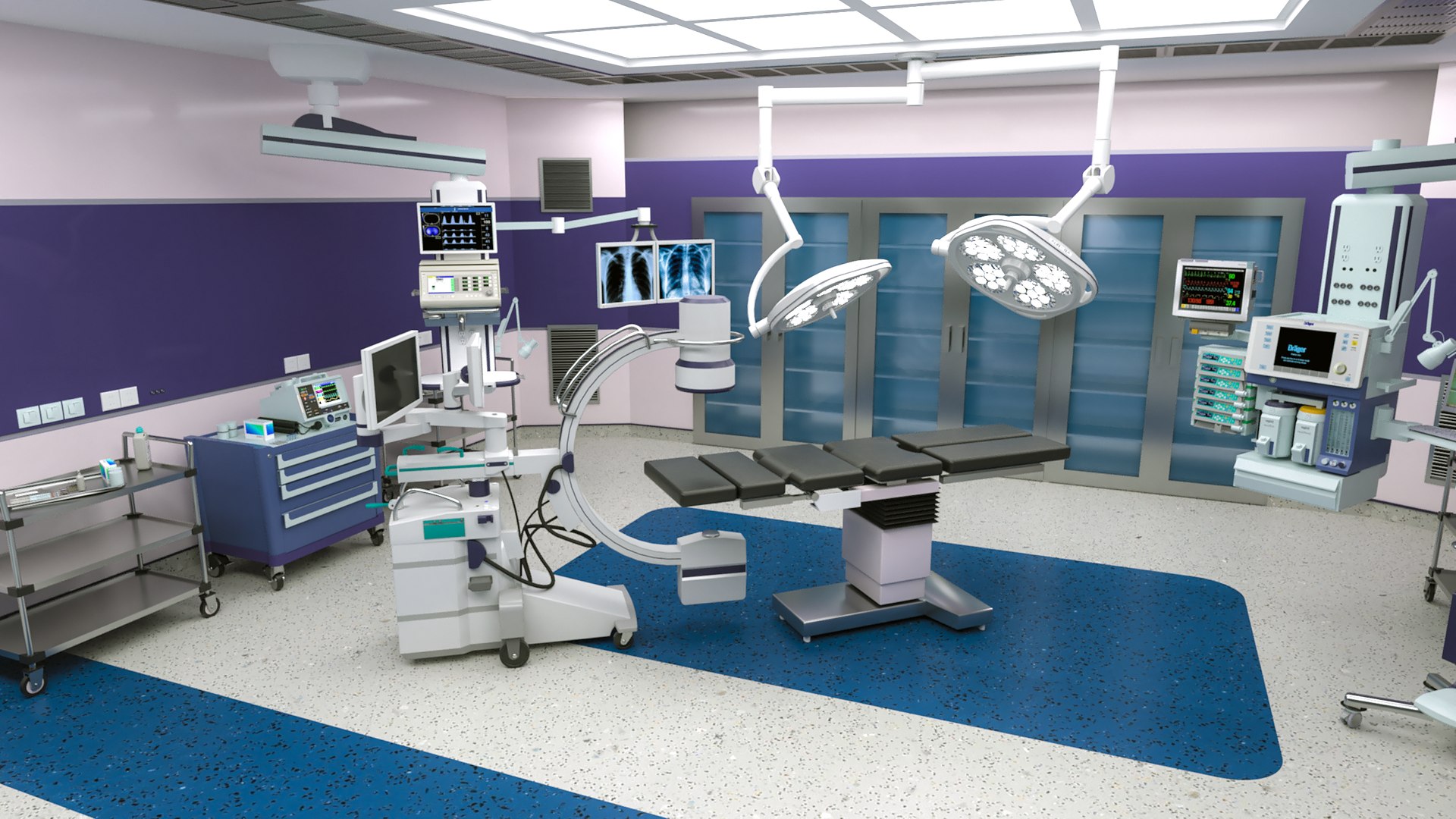 3D Surgical-Operation Room 3D Model Model - TurboSquid 1714745